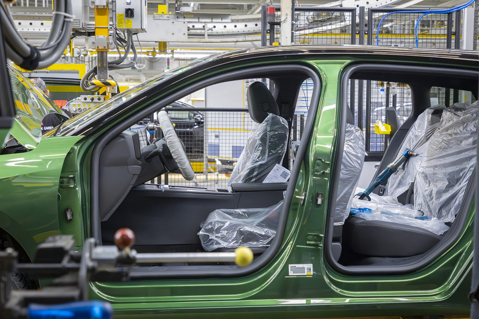 Proudly Overseeing Production of her own Car - Opel POST